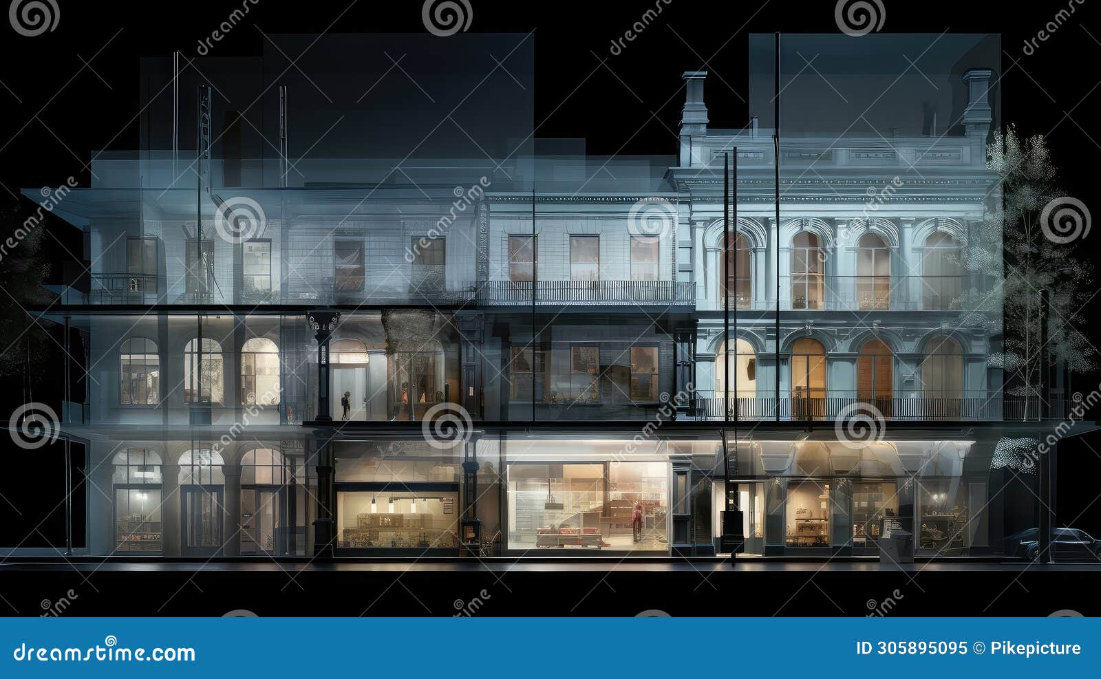 Building Elevation Vector Illustration | CartoonDealer.com #91641688