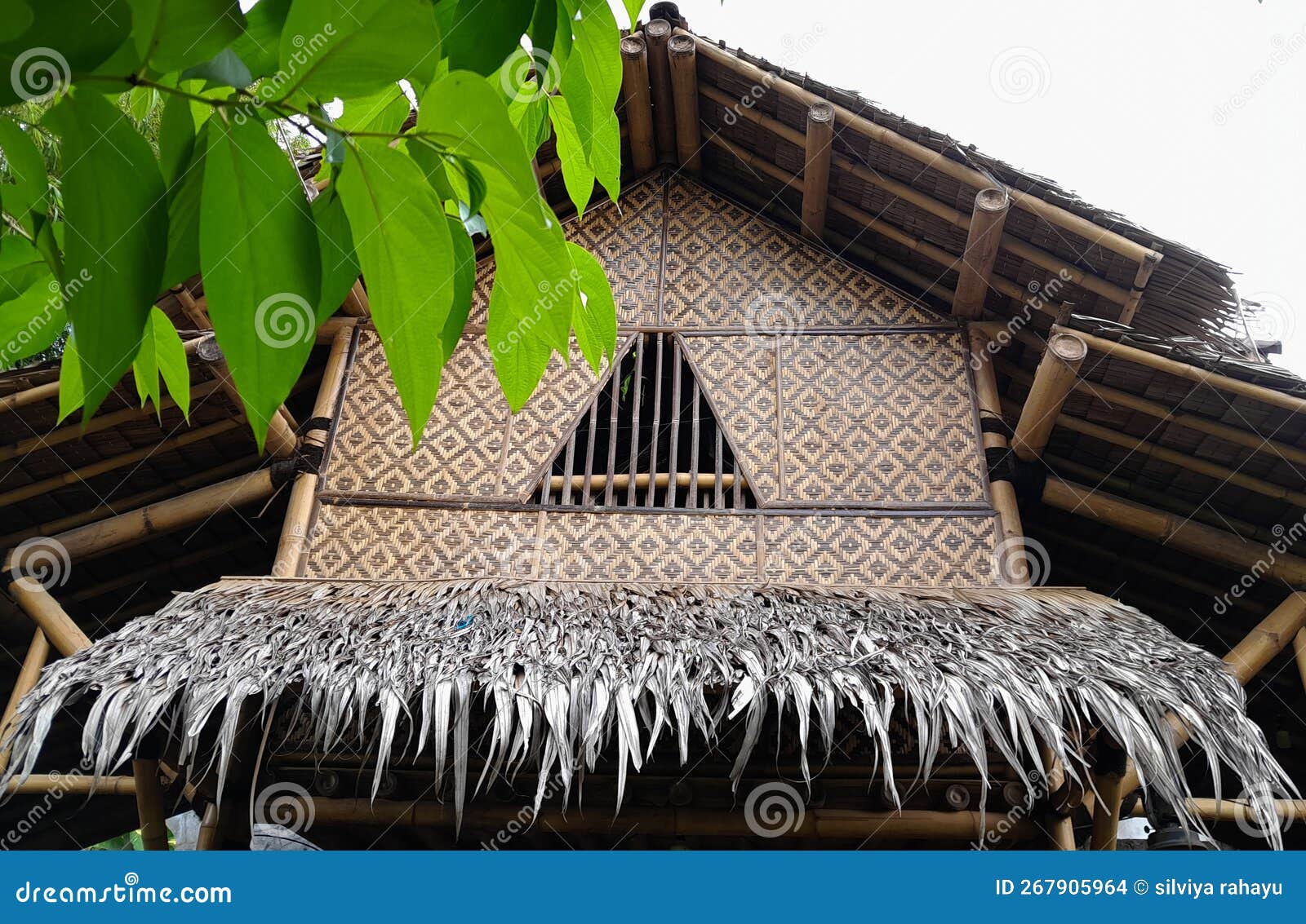 Traditional Building Made of Bamboo, with Thatched Roof Stock Photo ...