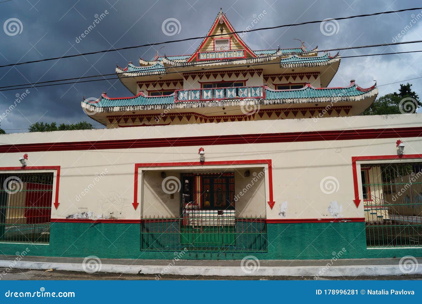 Traditional Building in Mexico. Yucatan, Mexico Stock Image - Image of ...