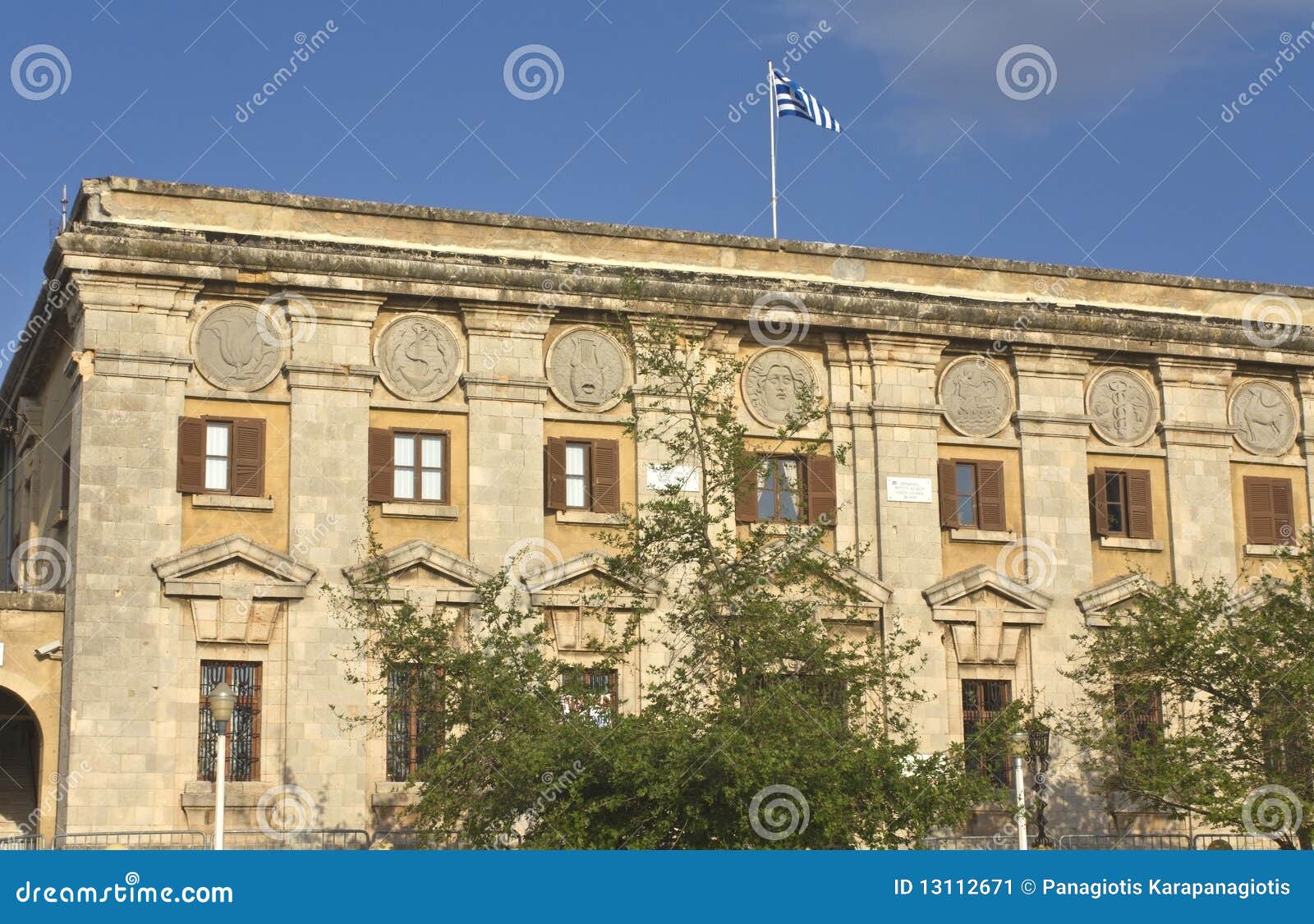Traditional Building at Rhodes Stock Image - Image of real, dodecanese ...