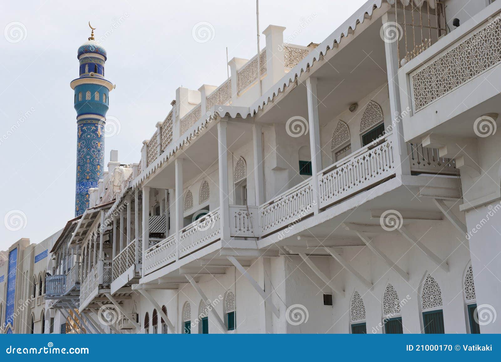 Traditional Building Style in Muscat Oman Stock Photo - Image of east ...