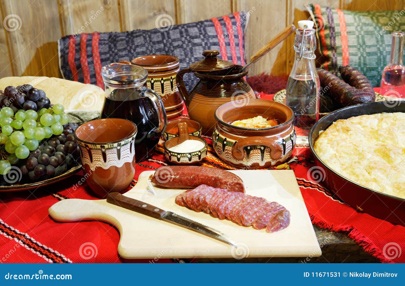 Traditional Bulagrian food stock image. Image of tradition - 11671531
