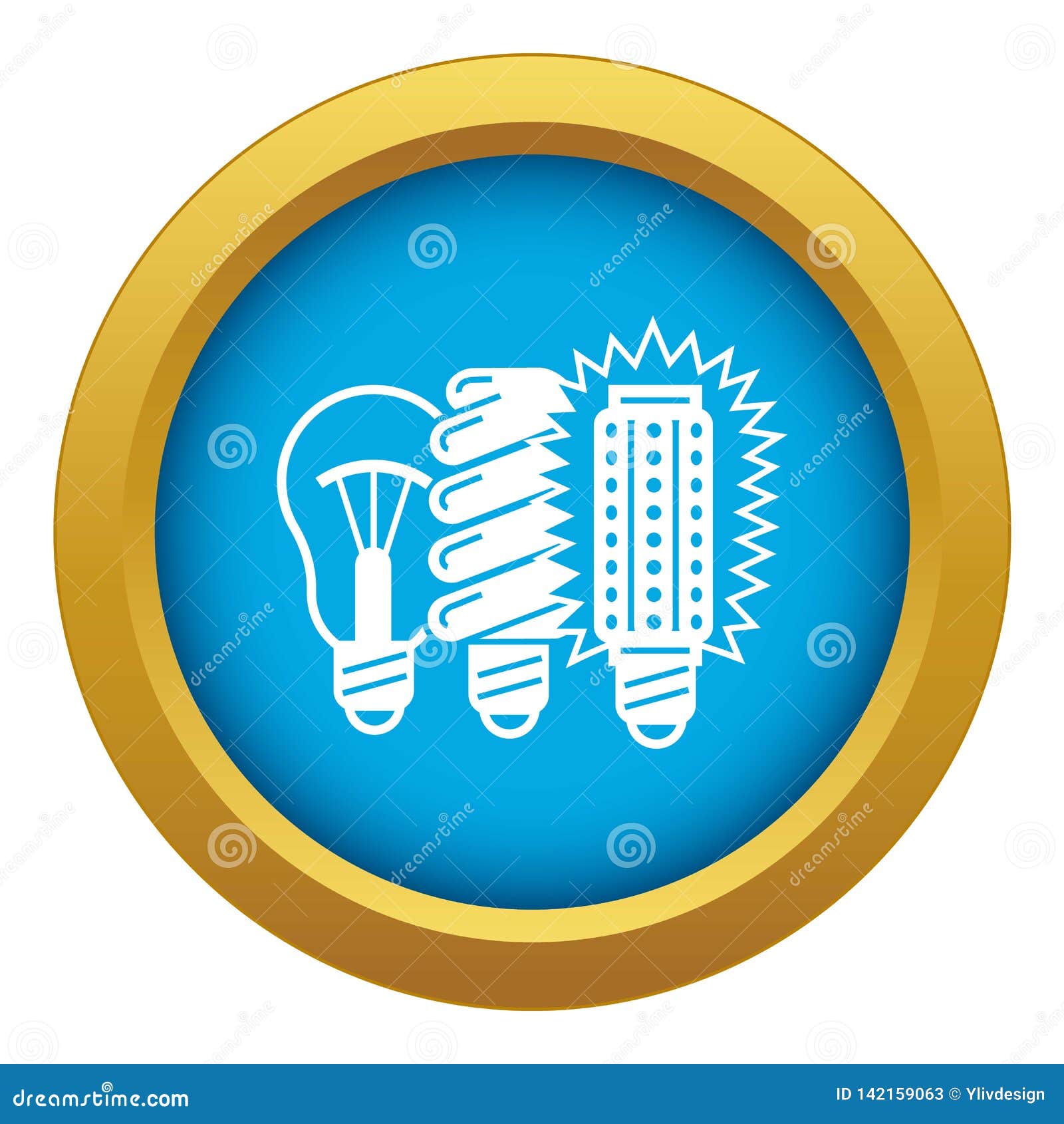 Traditional Bulb Icon Blue Vector Isolated Stock Vector - Illustration ...