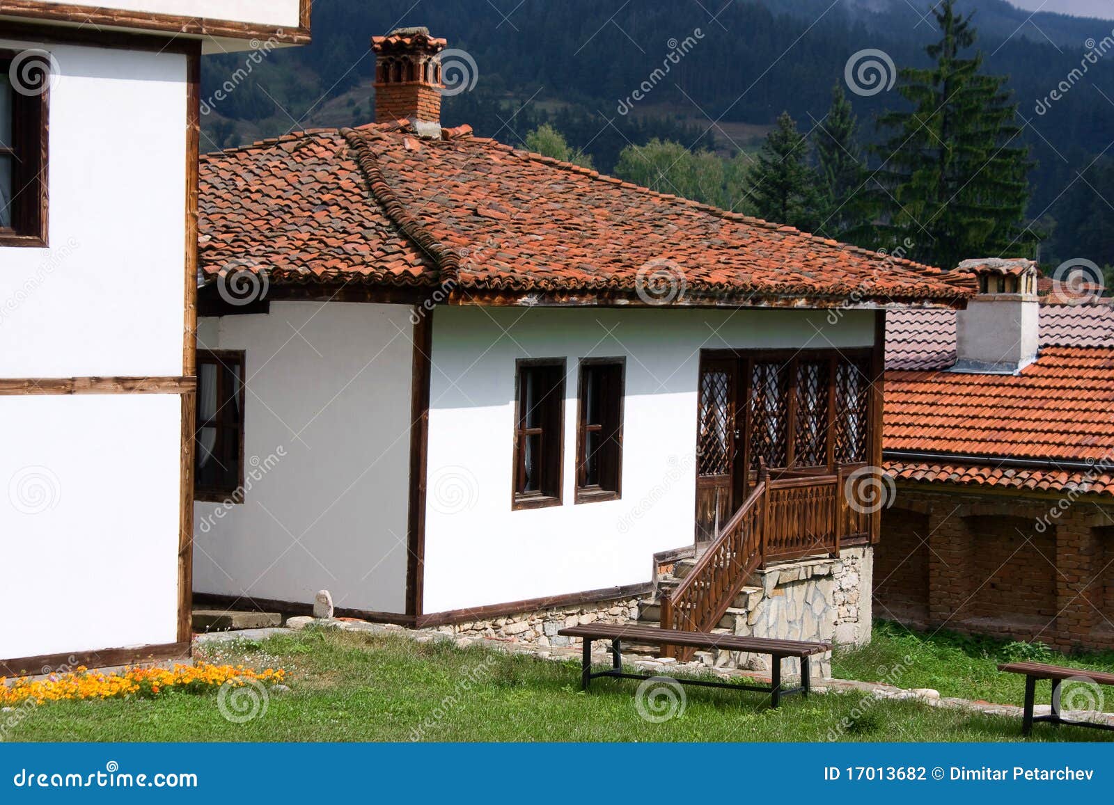 Traditional Bulgarian Architecture Stock Photo - Image of white, brick ...