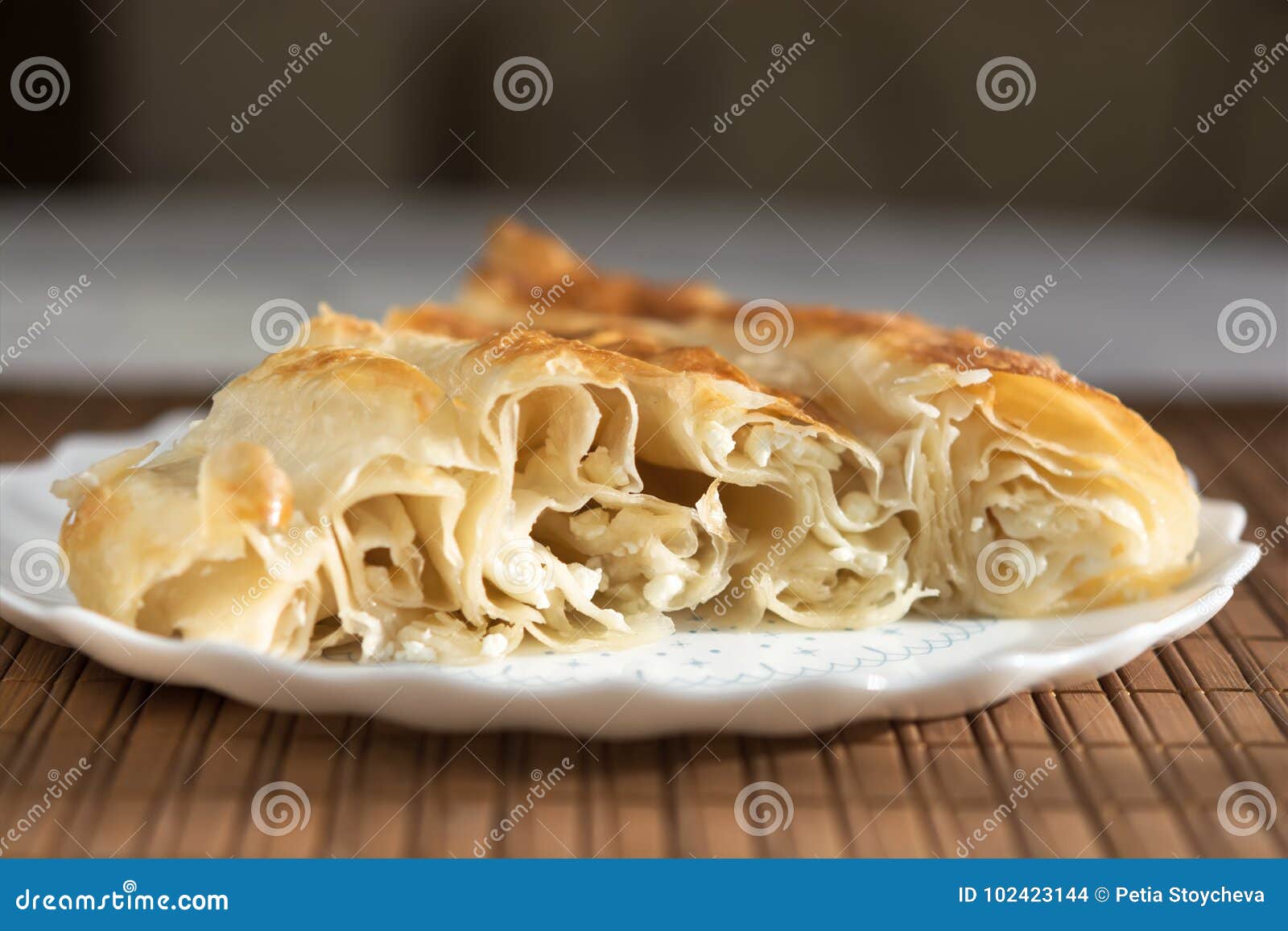 Traditional Bulgarian Home-made Banitsa Stock Photo - Image of banitsa ...