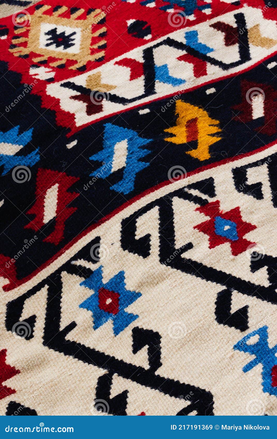 Traditional bulgarian rug stock image. Image of decoration - 217191369