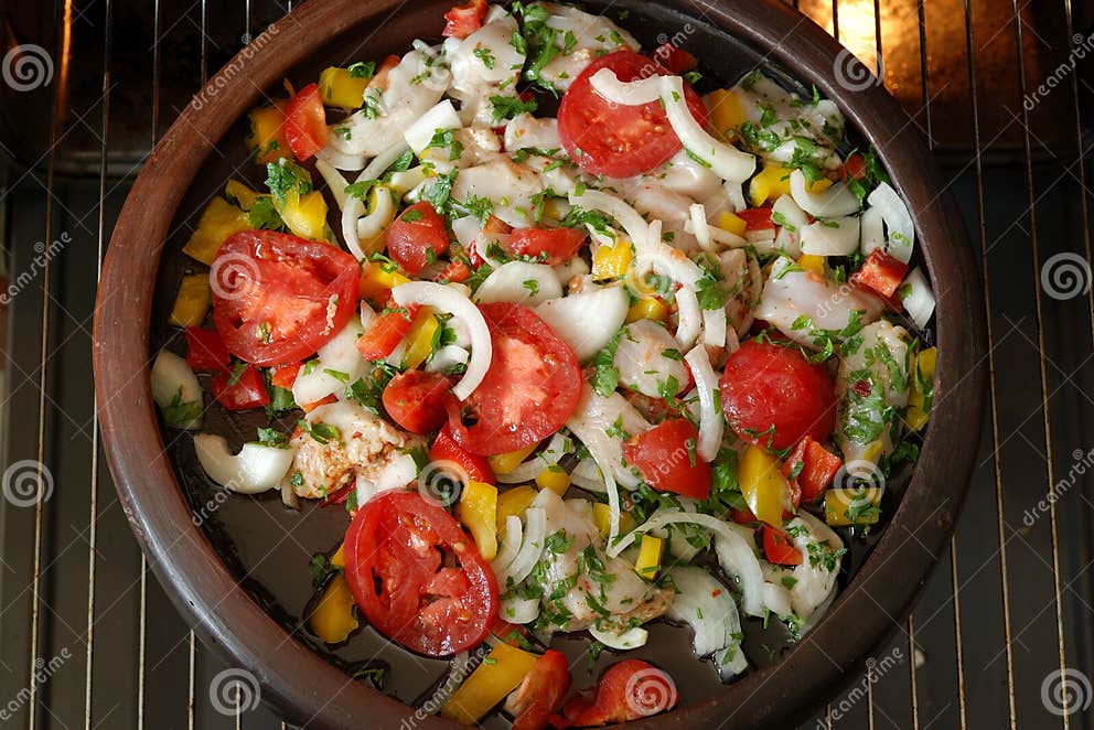 Traditional Bulgarian Sach before Baking Stock Image - Image of clay ...