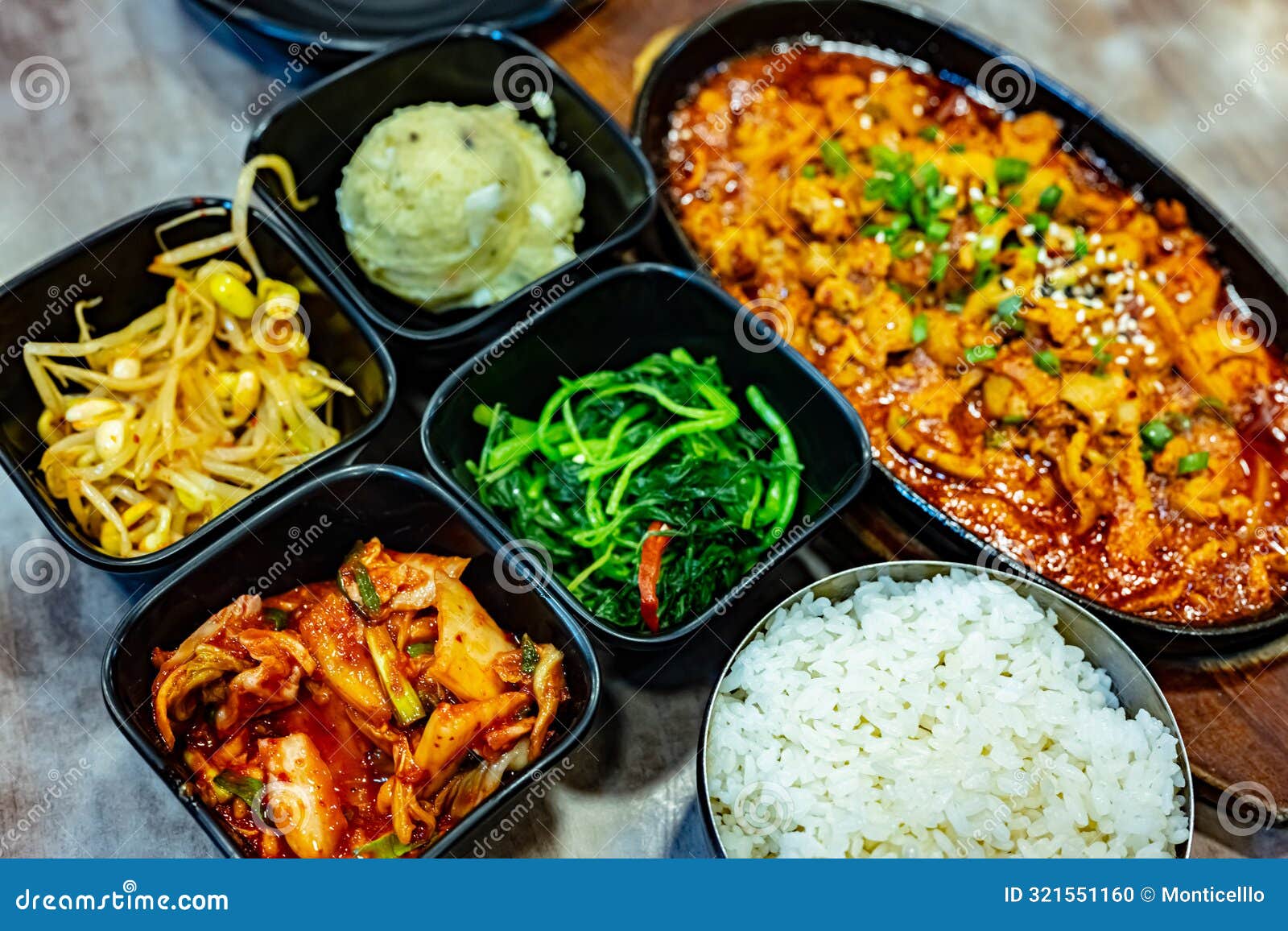 Traditional Bulgogi Chicken Served in Korean Restaurant Stock Photo ...