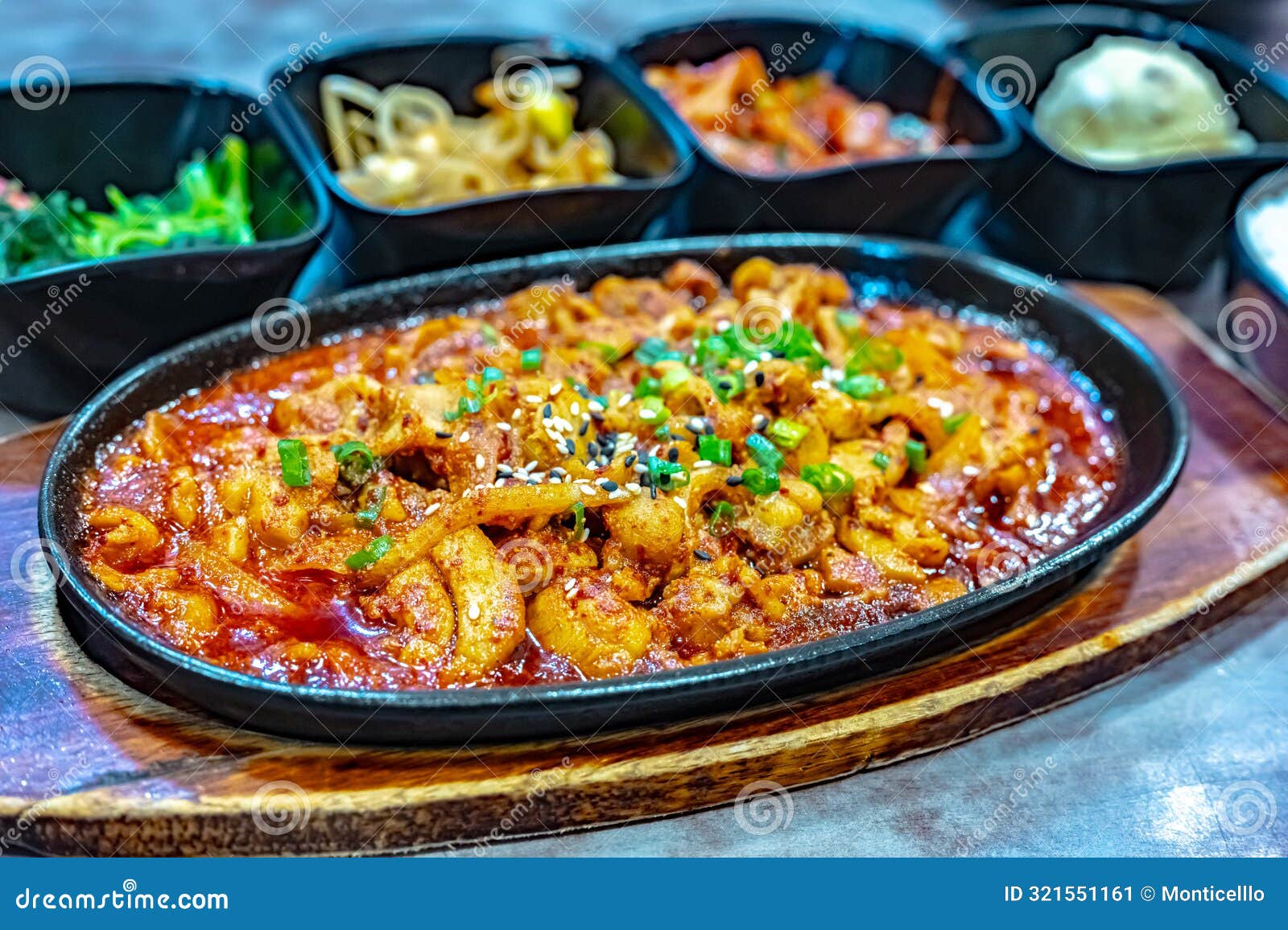Traditional Bulgogi Chicken Served in Korean Restaurant Stock Image ...