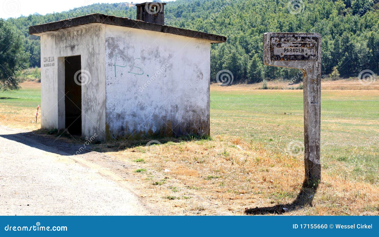 Traditional Bus Stop in North Portugal Stock Photo - Image of portugal ...