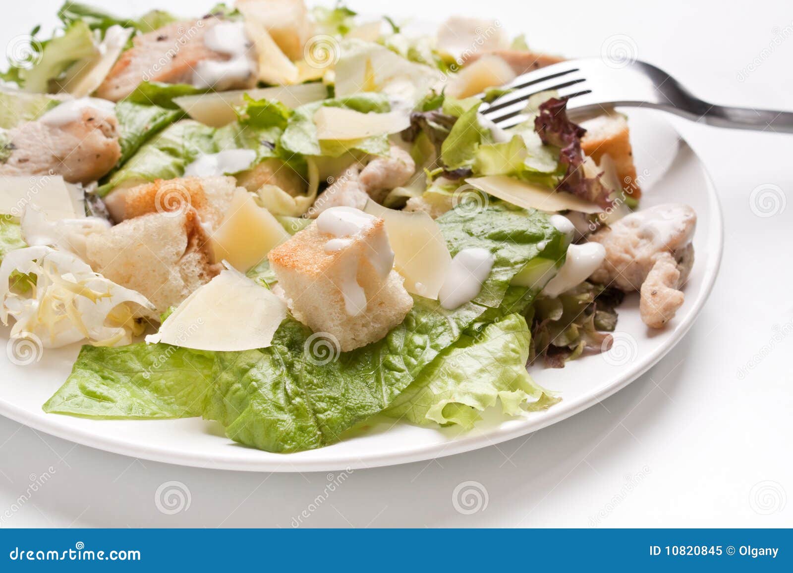 Traditional caesar salad stock image. Image of cheese - 10820845