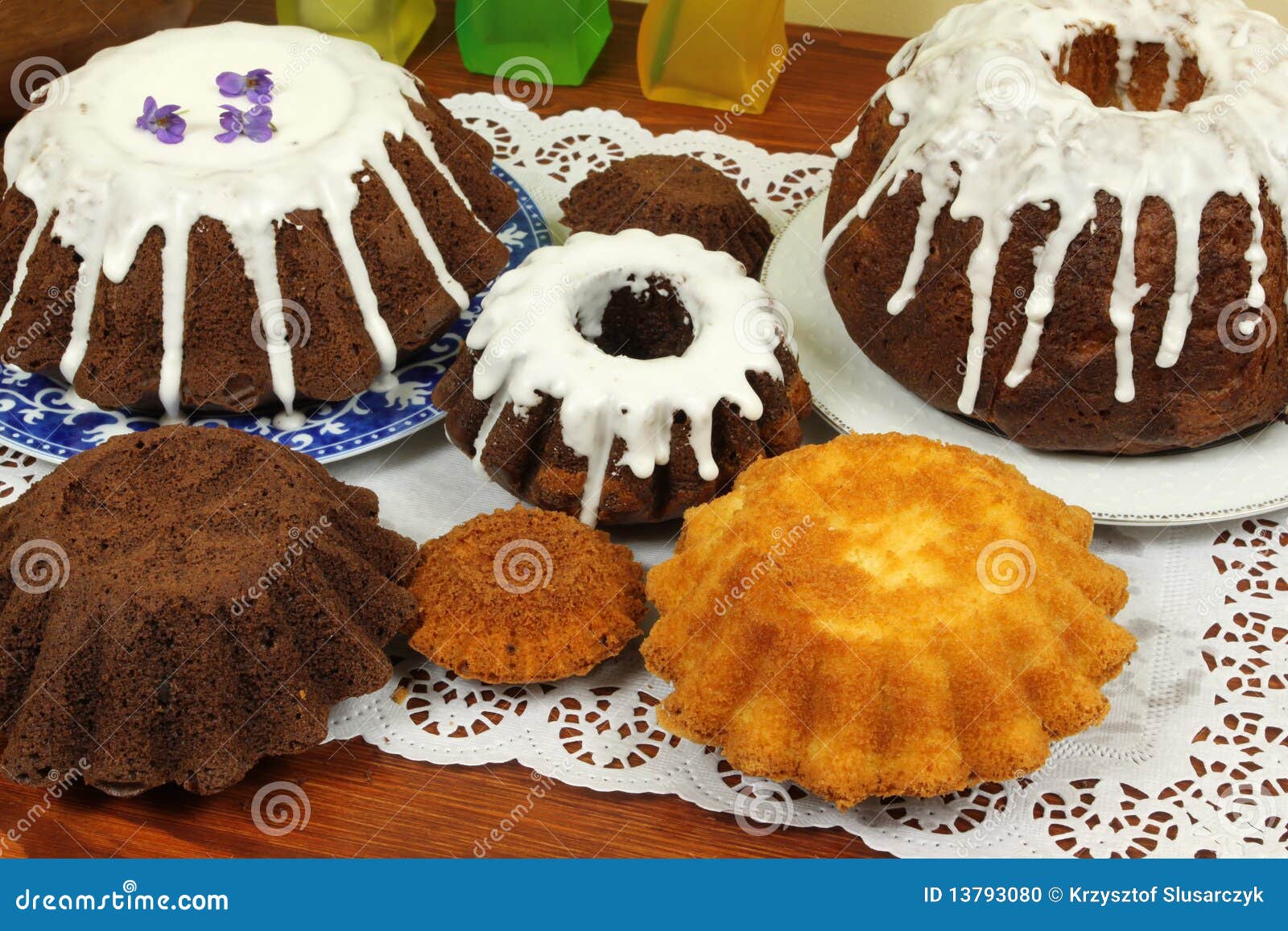 Traditional cakes stock photo. Image of dessert, yeast - 13793080