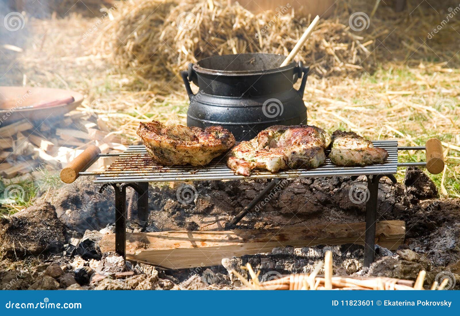 Traditional Campfire Cooking Stock Image - Image of bowl, dish: 11823601