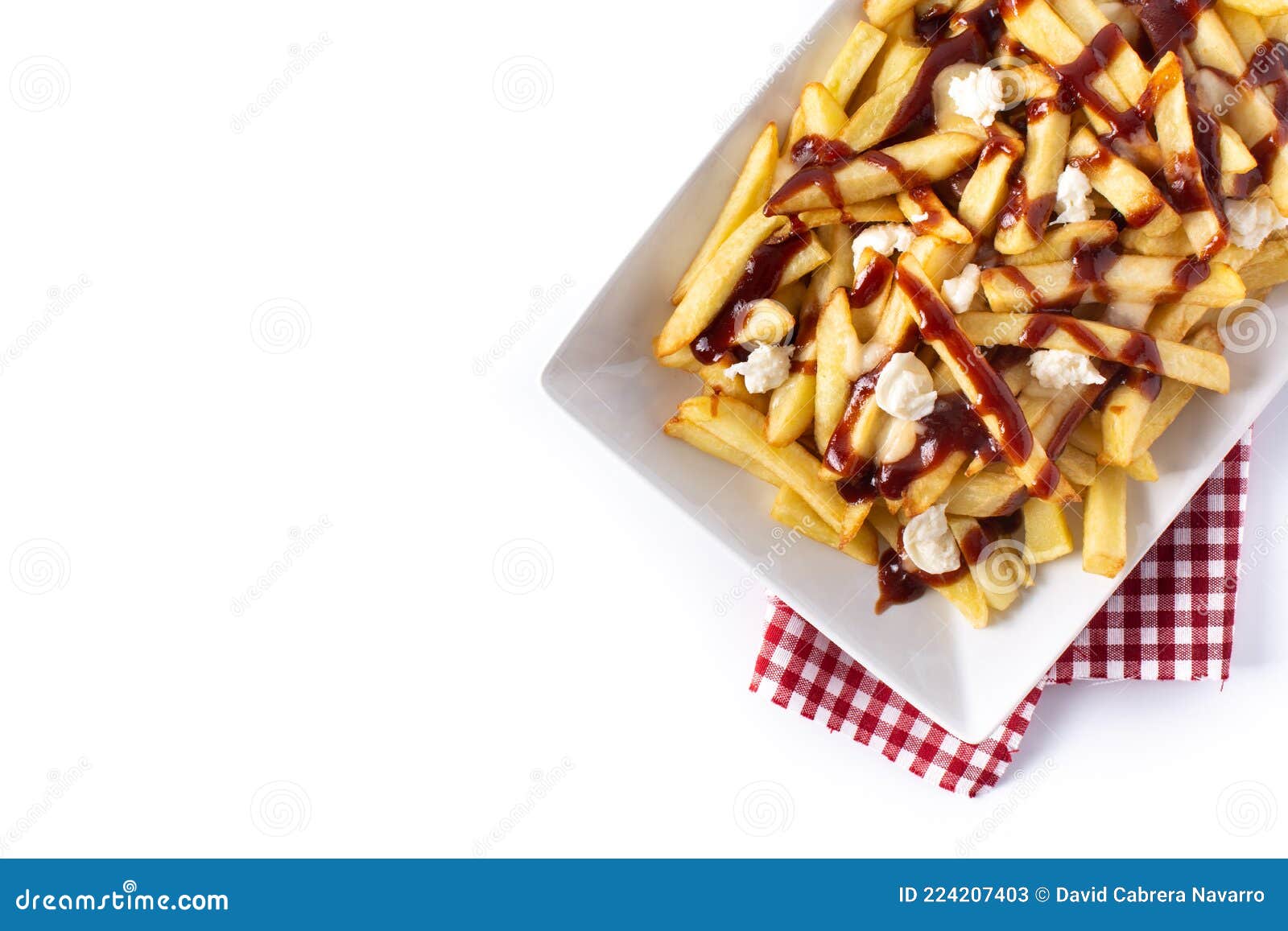 Traditional Canadian Poutine Isolated On White Background Royalty-Free ...
