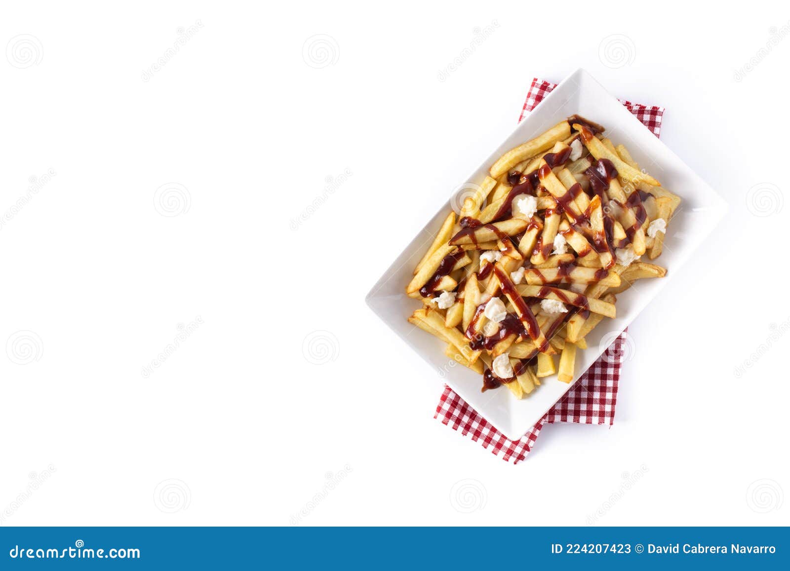 Traditional Canadian Poutine Isolated on White Background Stock Image ...