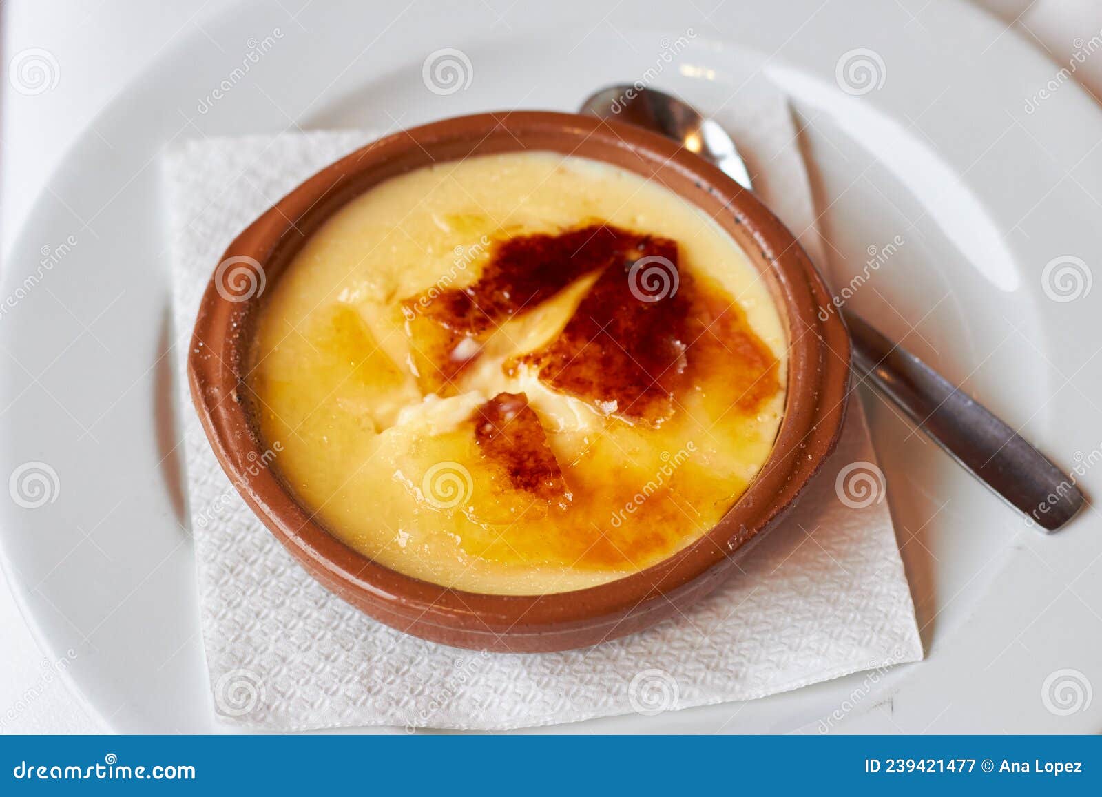 Traditional Catalan Dessert Cream Stock Image - Image of brulee ...
