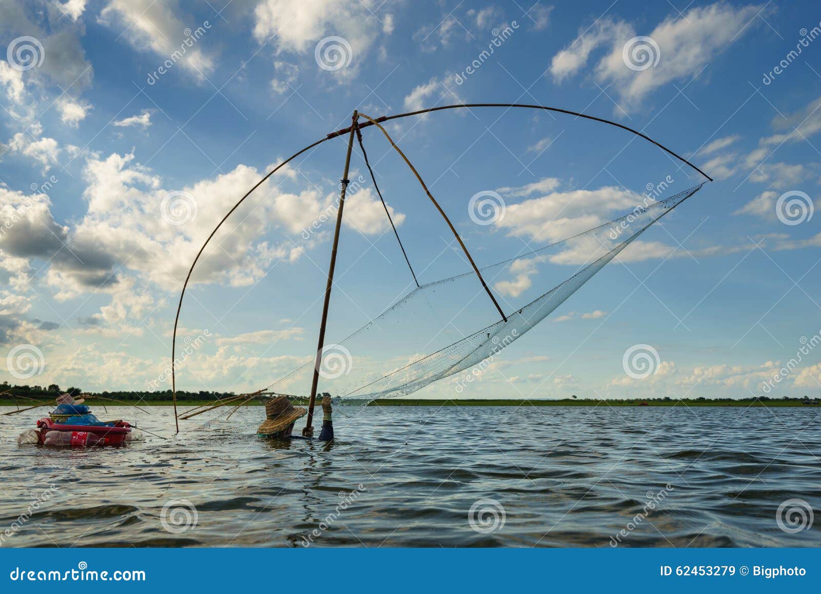 Traditional Catching Fish with a Net is One of the Most Popular Stock ...