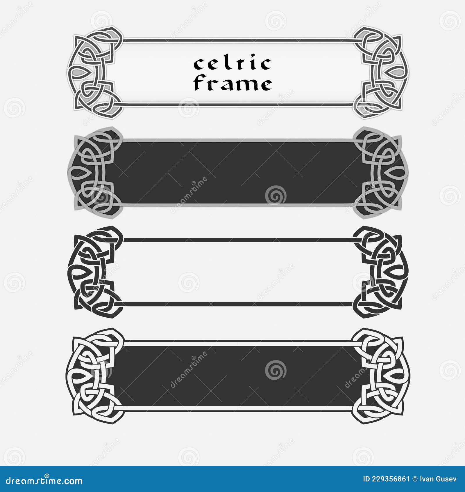 Traditional Celtic Ornament Frame Stock Vector - Illustration of ...