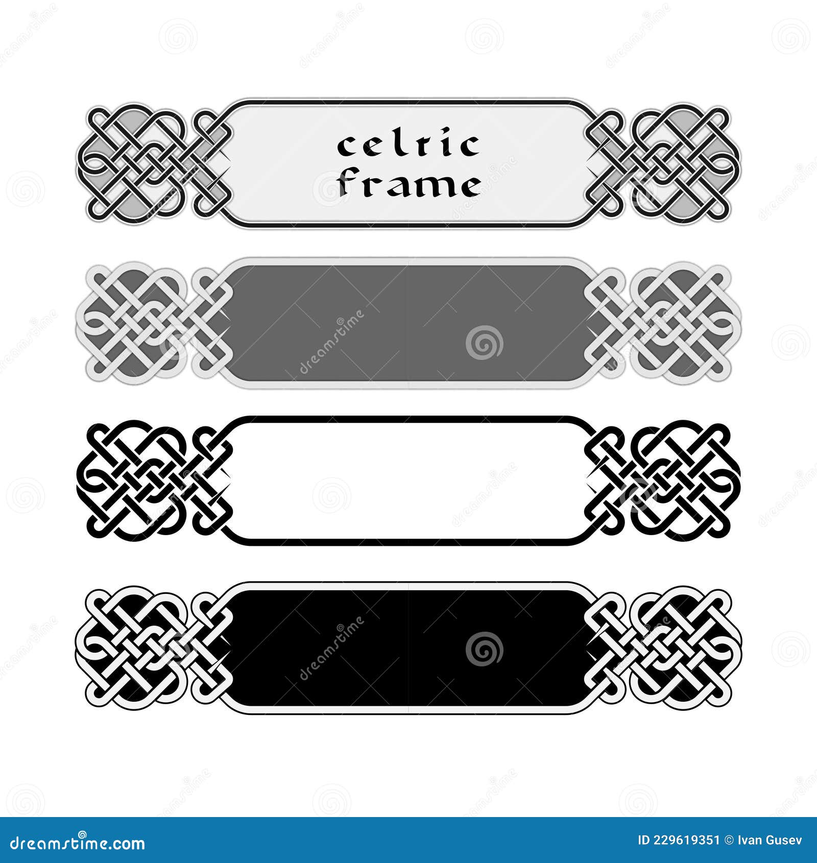 Traditional Celtic Ornament Frame Stock Vector - Illustration of frame ...