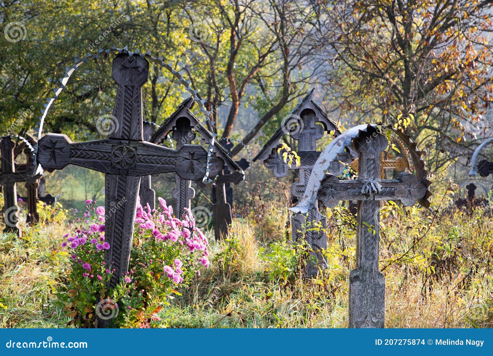 Traditional Cemetery in Maramures Romania Editorial Stock Image - Image ...