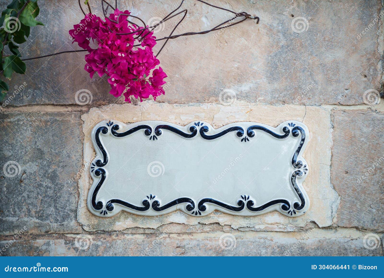 Traditional Ceramic Home Sign Board on Wall Stock Image - Image of ...