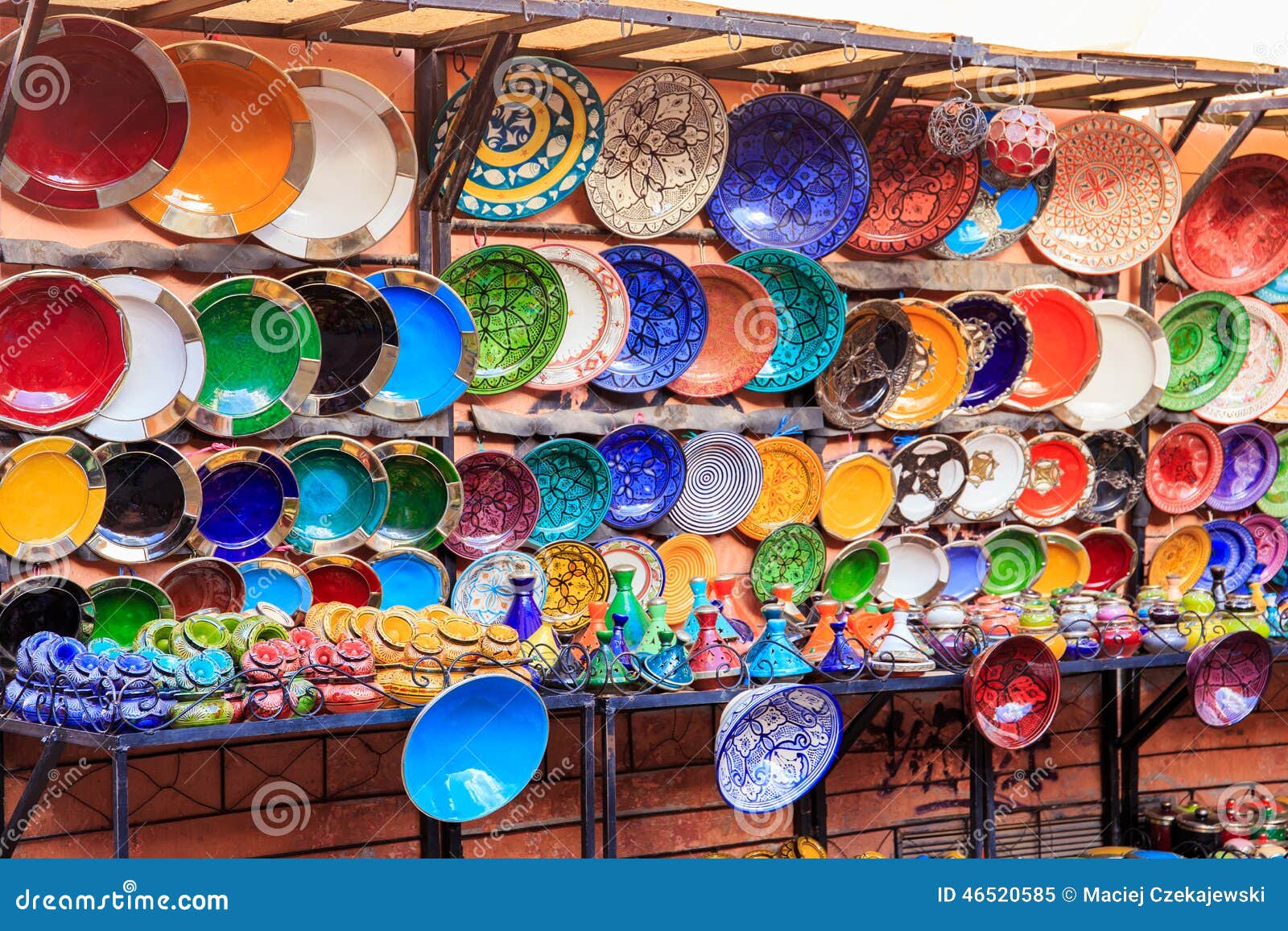 Traditional Ceramic Pottery in Morocco Stock Image - Image of africa ...