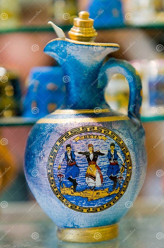 Traditional Ceramic Souvenirs on Crete Stock Image - Image of artistic ...