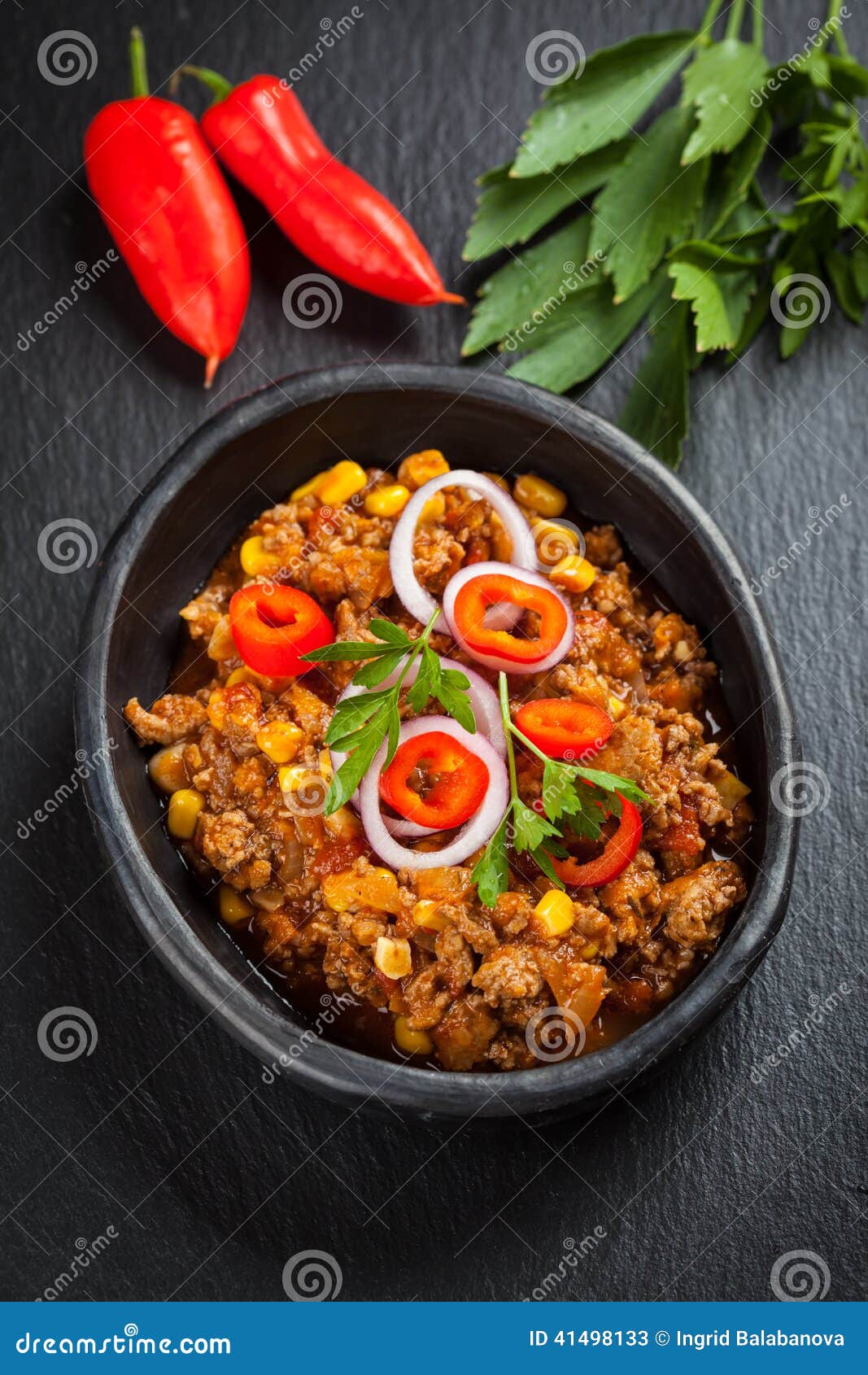 Traditional Chilli Con Carne Stock Image - Image of chili, meal: 41498133