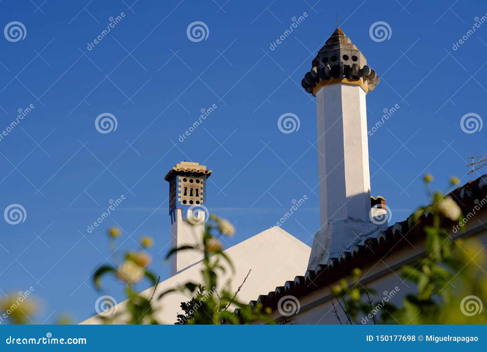 The Traditional Chimneys in South of Portugal Stock Photo - Image of ...