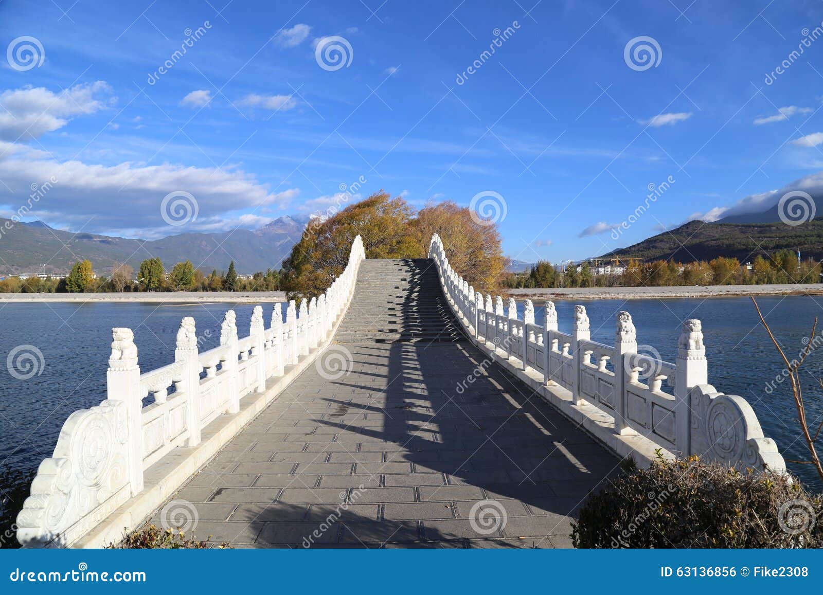 Traditional Chinese Bridge stock photo. Image of water - 63136856