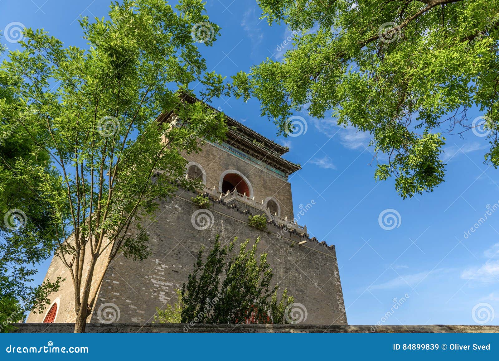 Traditional Chinese Building Under Blue Sky Stock Image - Image of ...