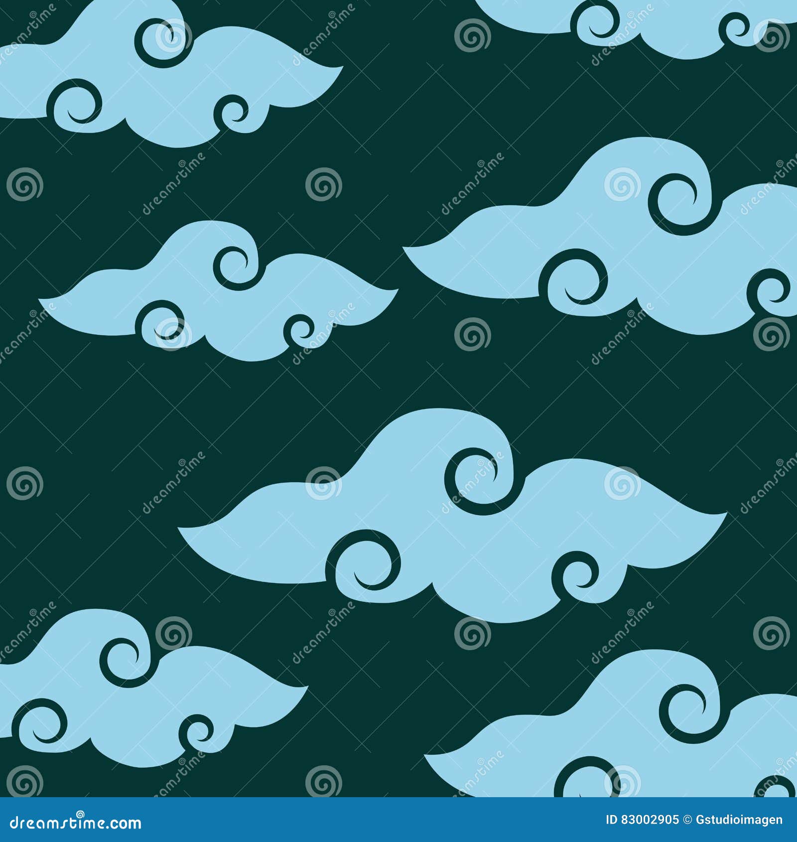 Traditional chinese clouds stock illustration. Illustration of cloud ...
