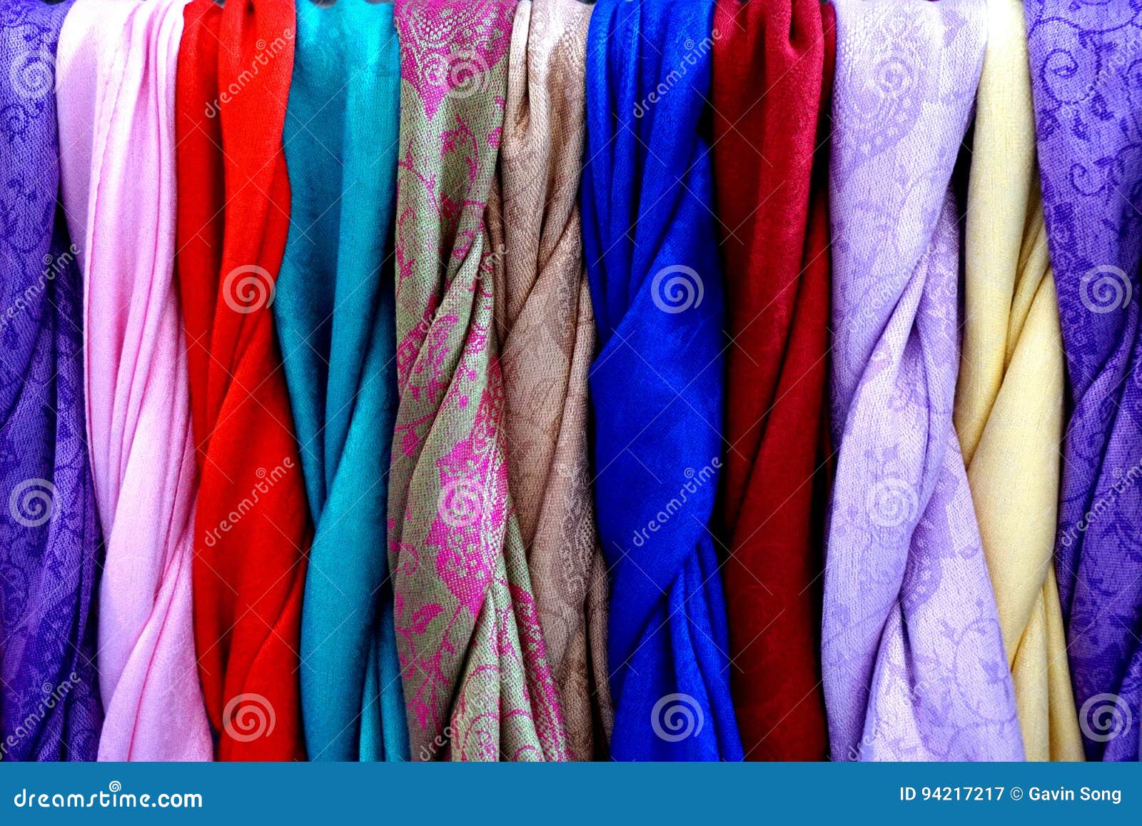 Traditional Chinese Colourful Cloth and Silk Stock Image - Image of ...