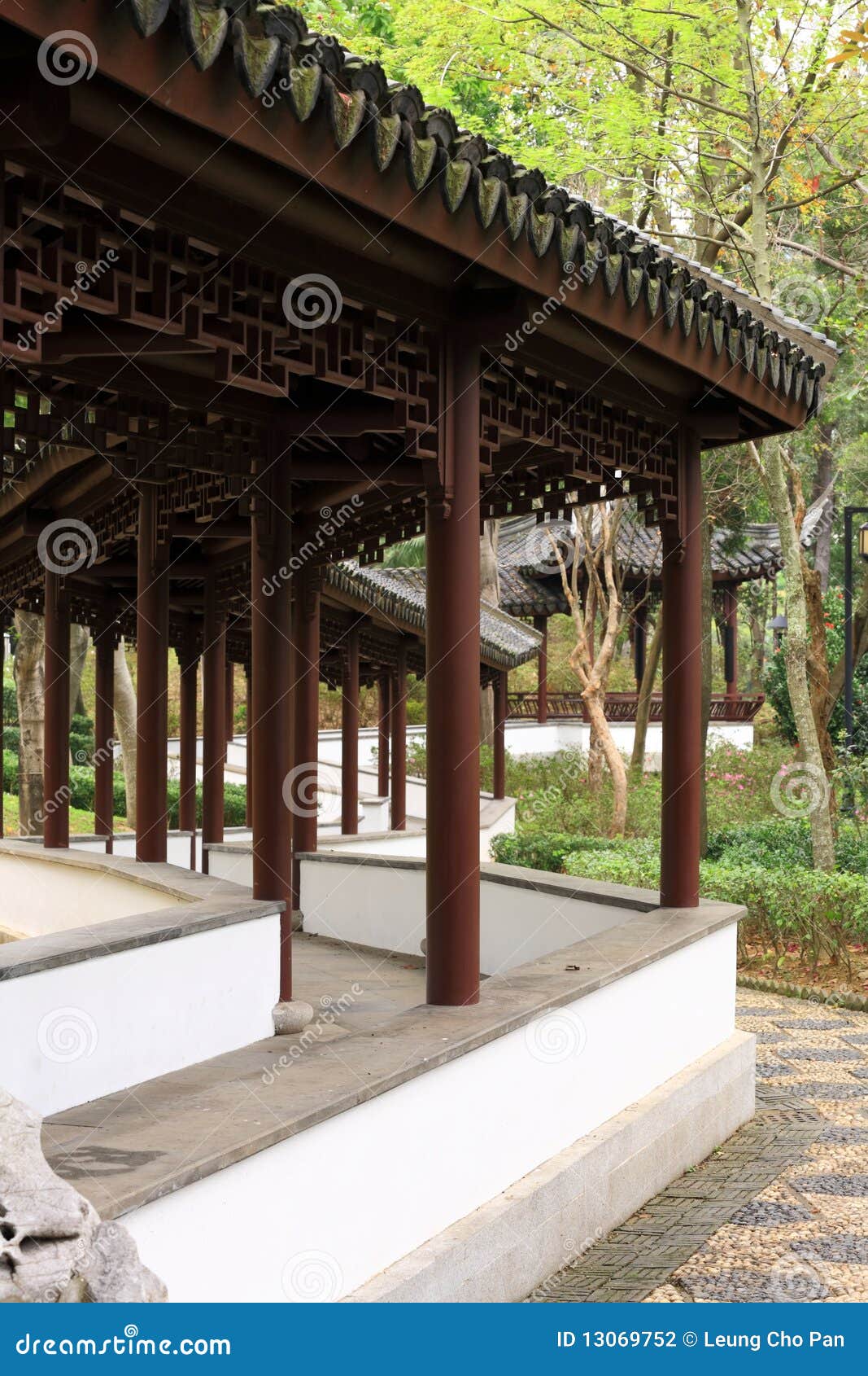 Traditional Chinese Corridor Stock Photo - Image of beautiful, oriental ...