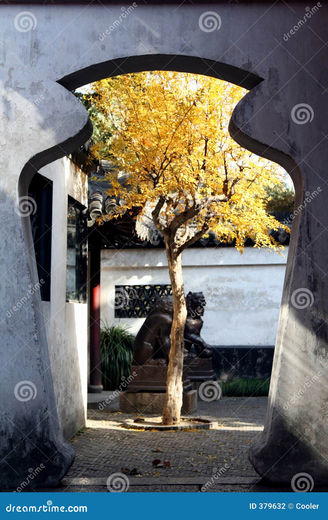Traditional Chinese Door stock photo. Image of garden, chinese - 379632