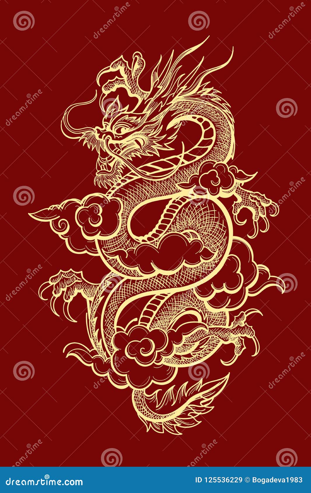 Ancient Chinese Dragon Painting