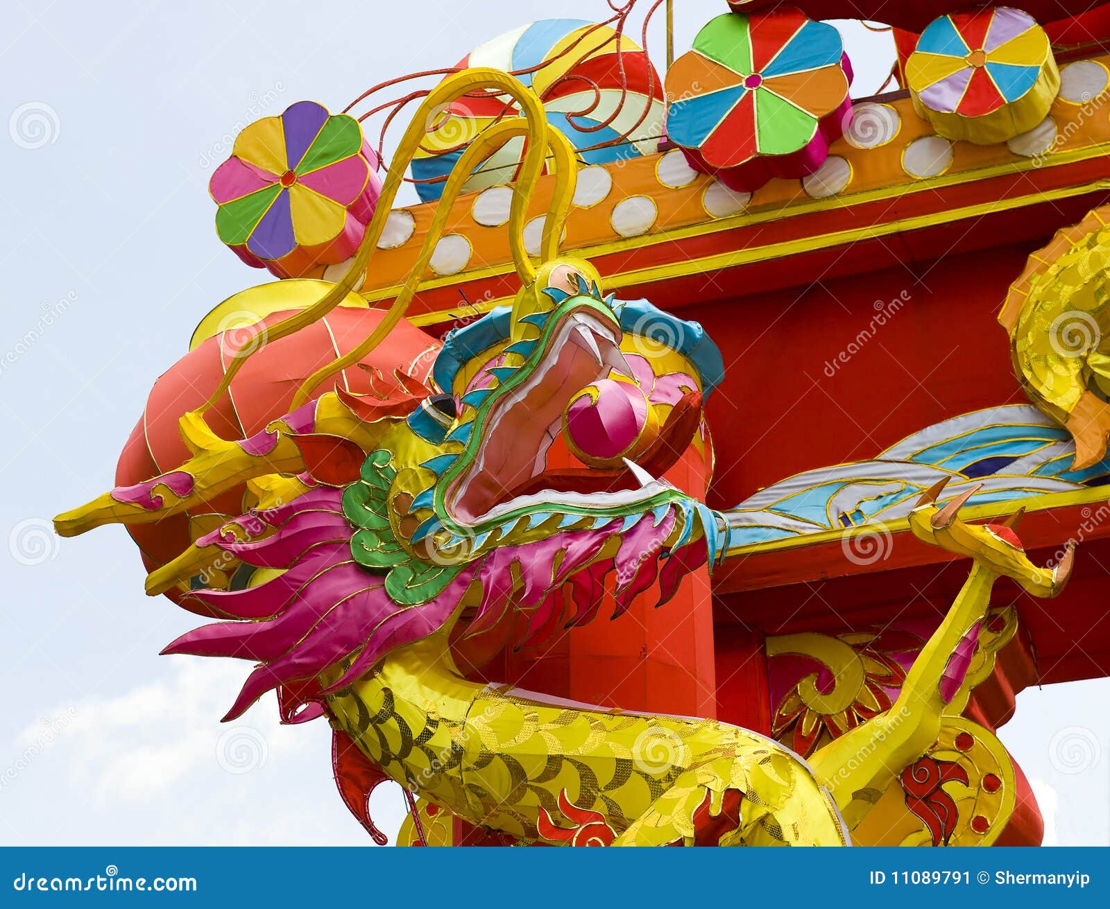 Traditional Chinese Dragon Lantern Stock Image - Image of torch ...