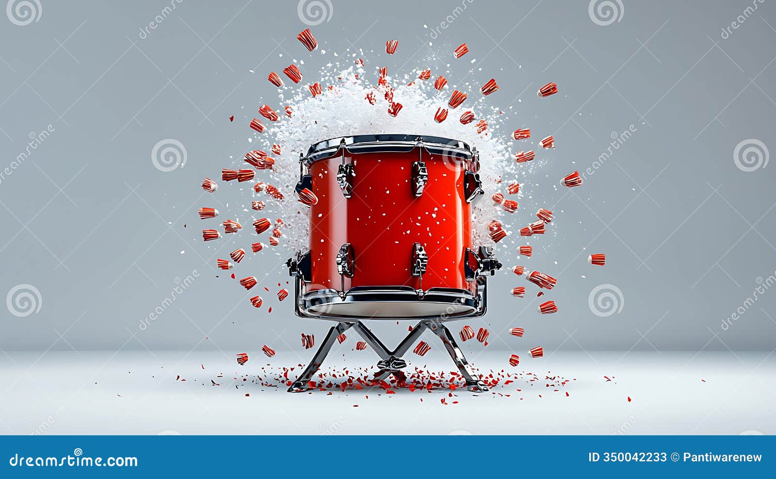 Chinese Red Drum Stylized Explorer Having A Compass Cartoon Vector ...