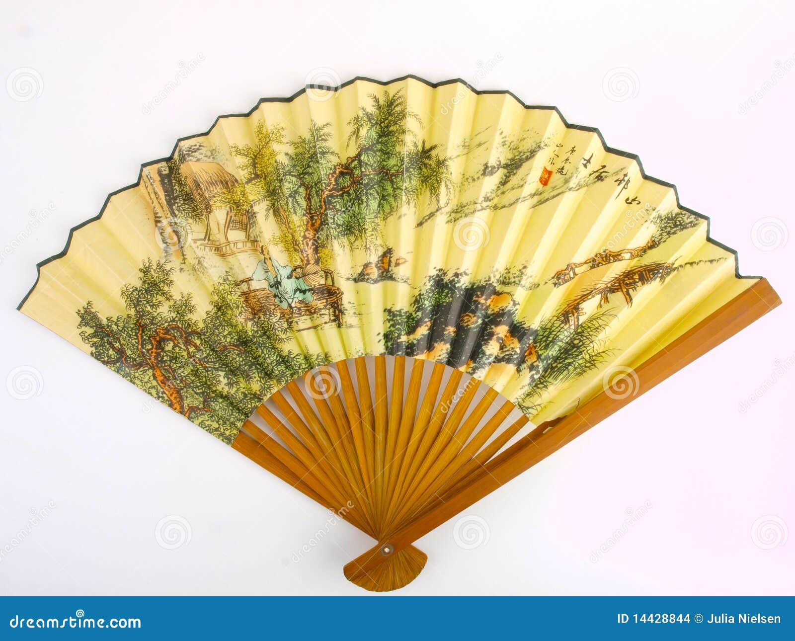 Traditional Chinese fan stock photo. Image of decor, texture - 14428844