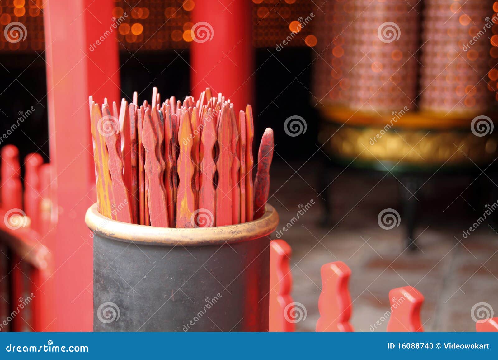 Traditional Chinese Fortune Sticks Stock Photo - Image of stick ...