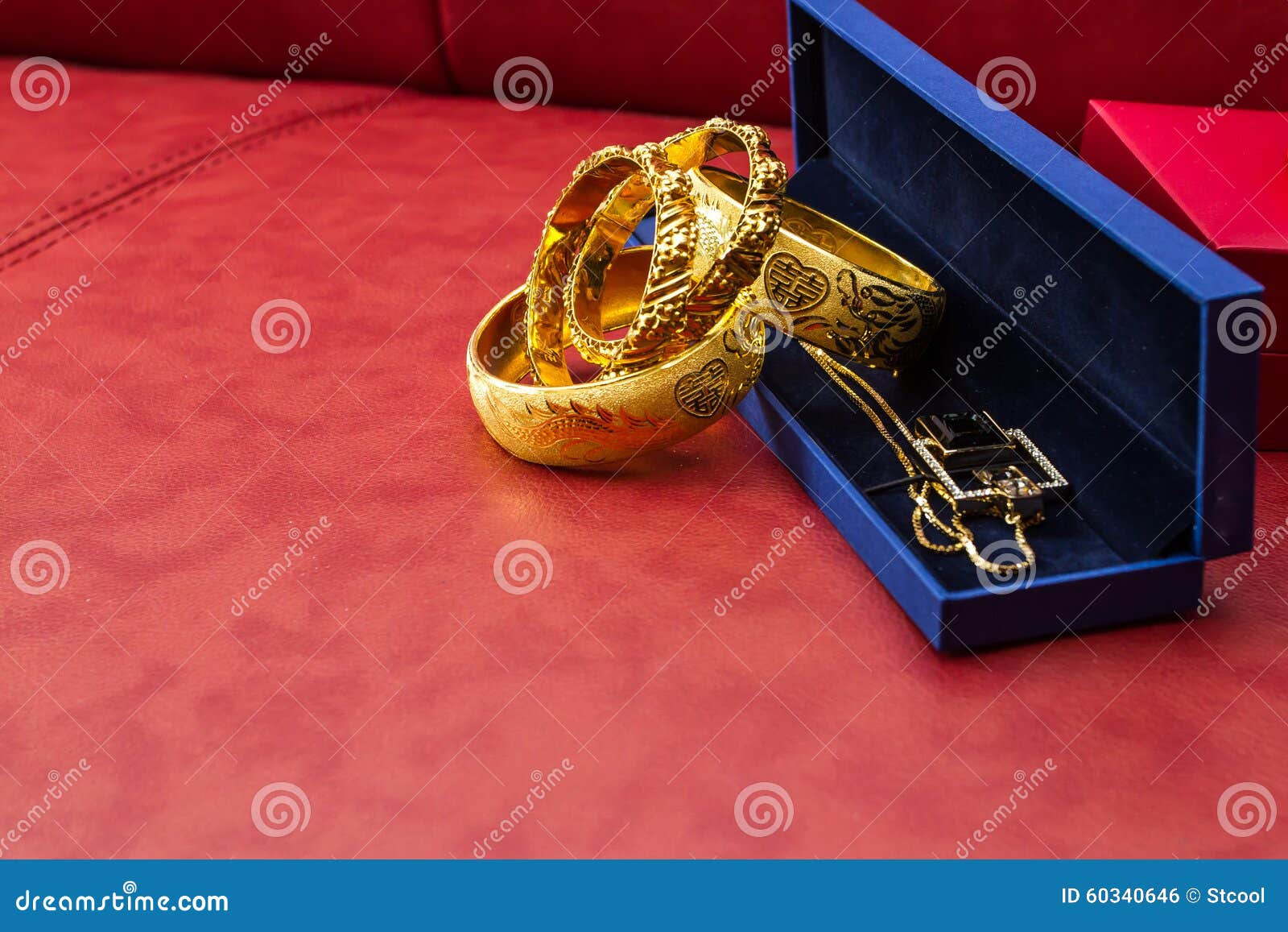 Traditional Chinese Gold Bangles Stock Photo - Image of fashion ...