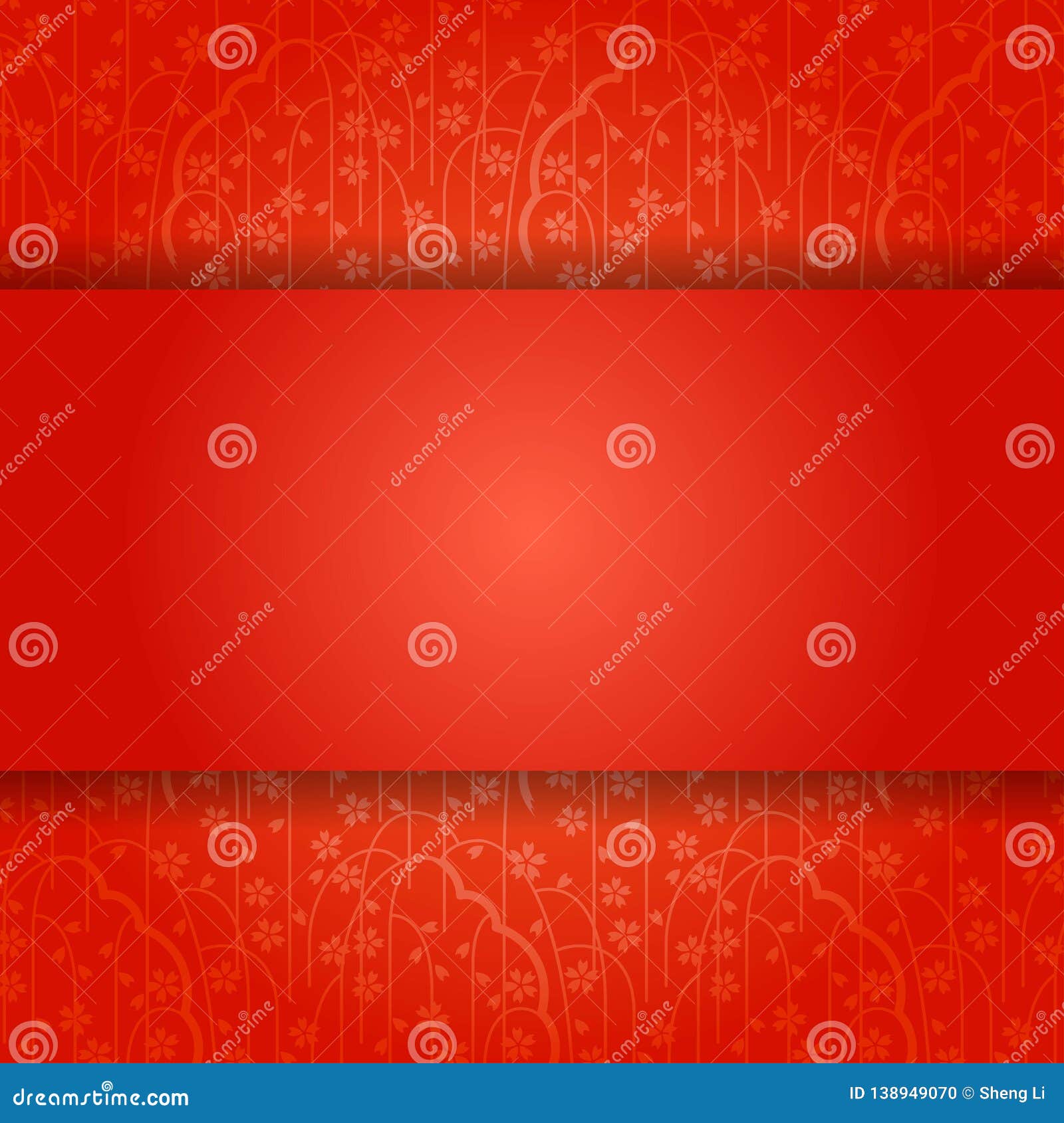 Traditional Chinese Greeting Card Template Stock Vector - Illustration ...