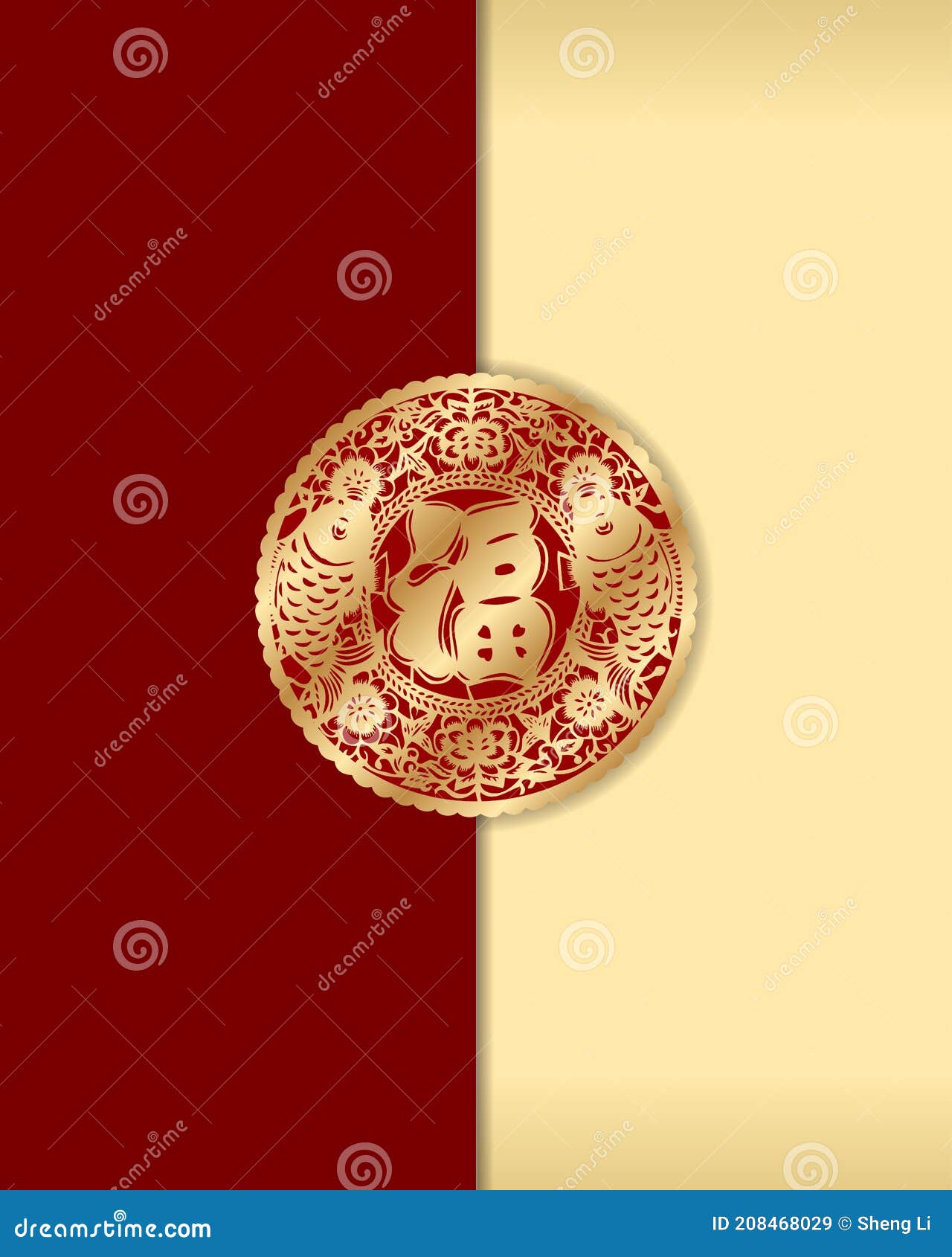 Traditional Chinese Greeting Card Template, the Red Envelop Template ...