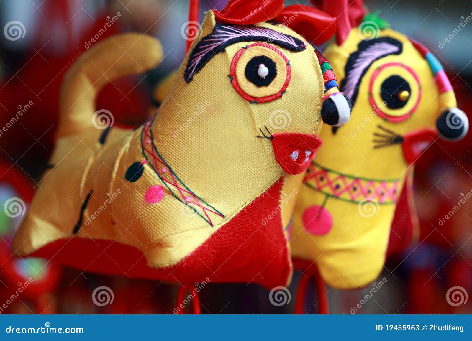 Traditional Chinese Handicraft Cloth Tiger Stock Image - Image of ...