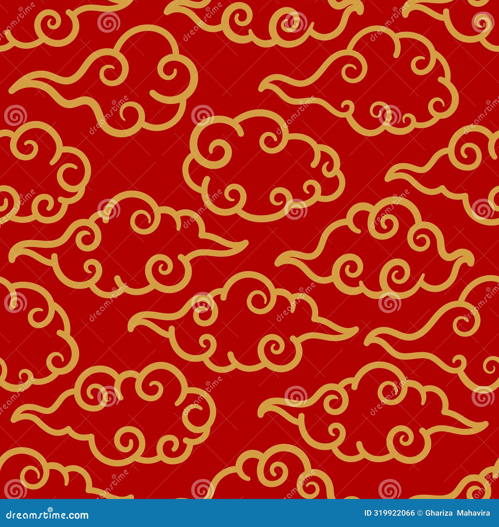 Traditional Chinese or Japanese Cloud Seamless Pattern Stock Vector - Illustration of decorative ...
