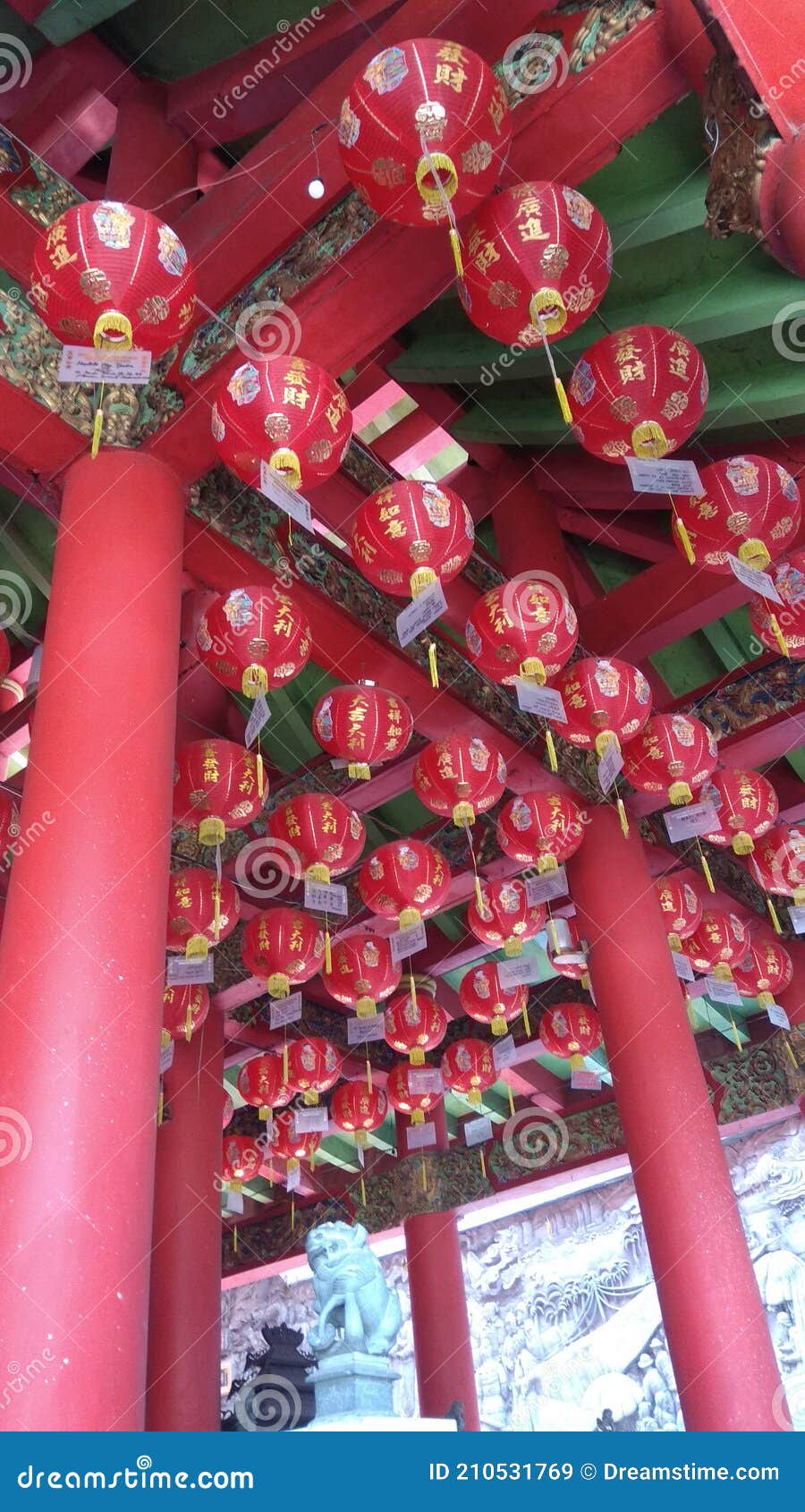 Traditional Chinese Lamp Decoration Stock Image - Image of dish ...