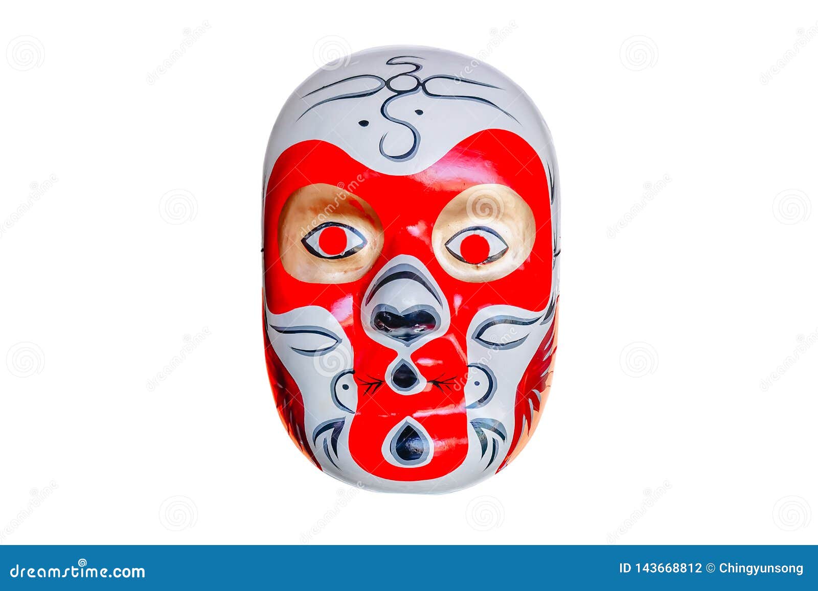 Traditional Chinese Mask on White Background Stock Photo - Image of ...