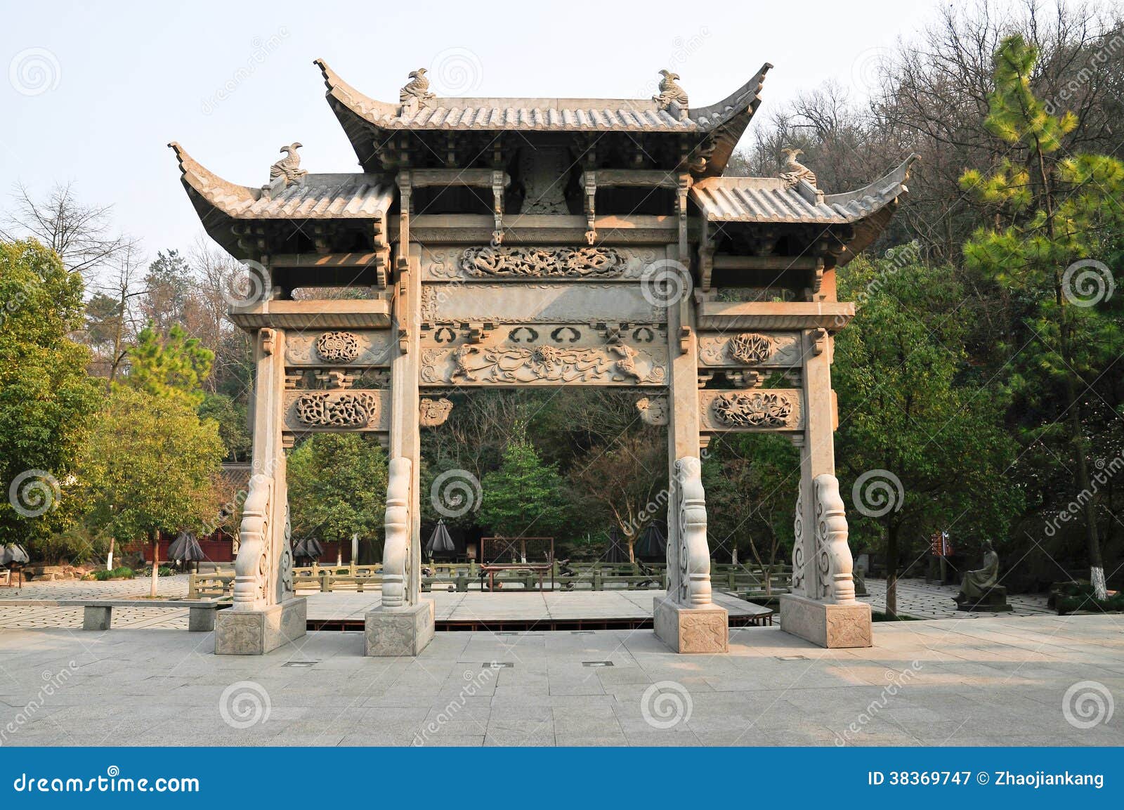Traditional Chinese Memorial Arch Stock Image - Image of ancient ...