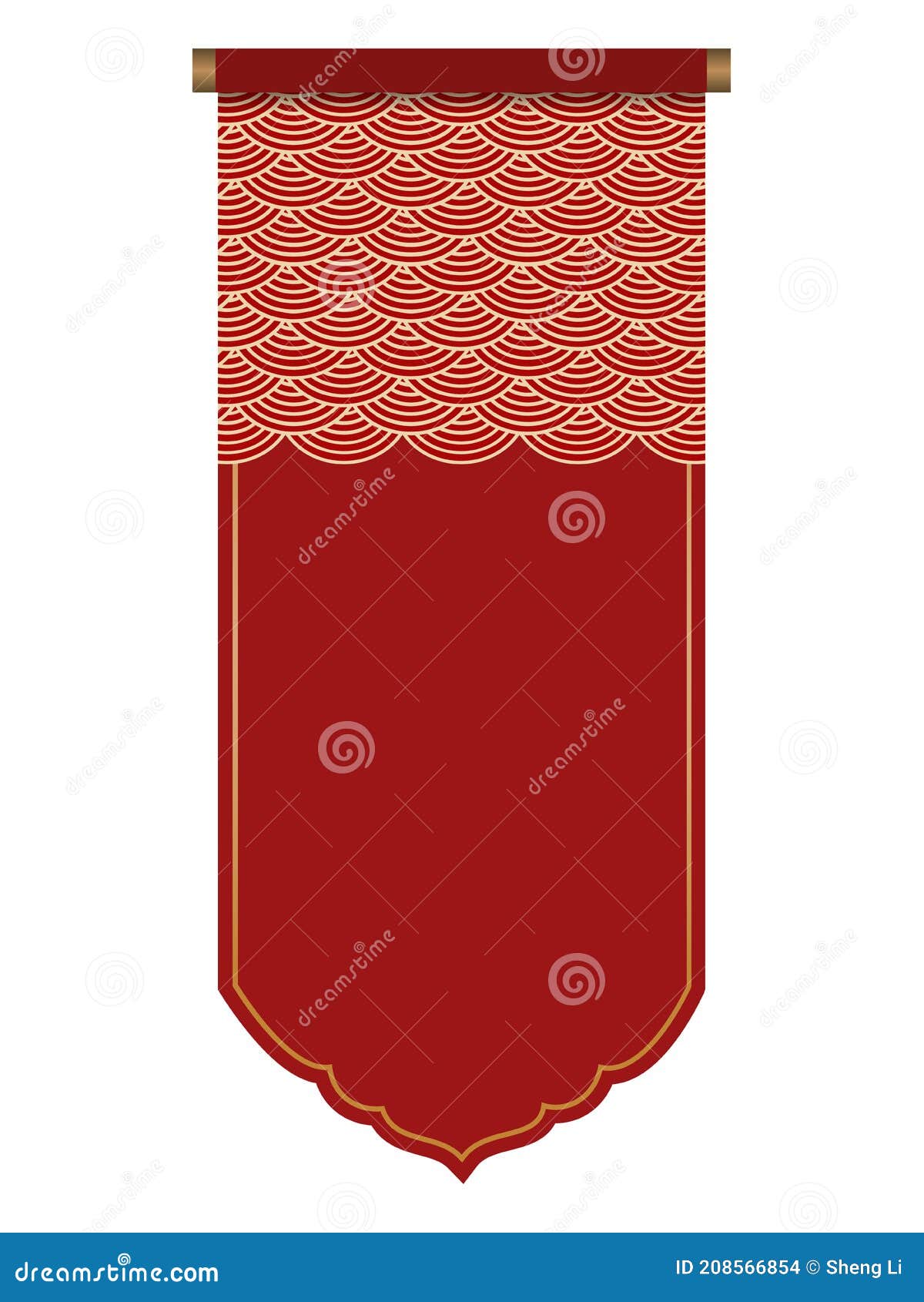 A Traditional Chinese New Year Scrolls Banner Flag Stock Vector ...