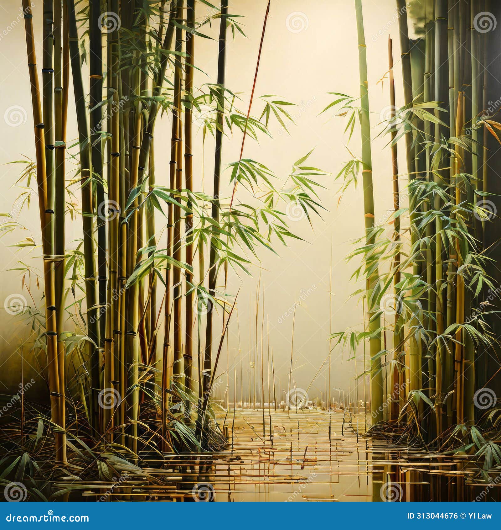 A Traditional Chinese Painting of Bamboo Forest Editorial Photo - Image ...
